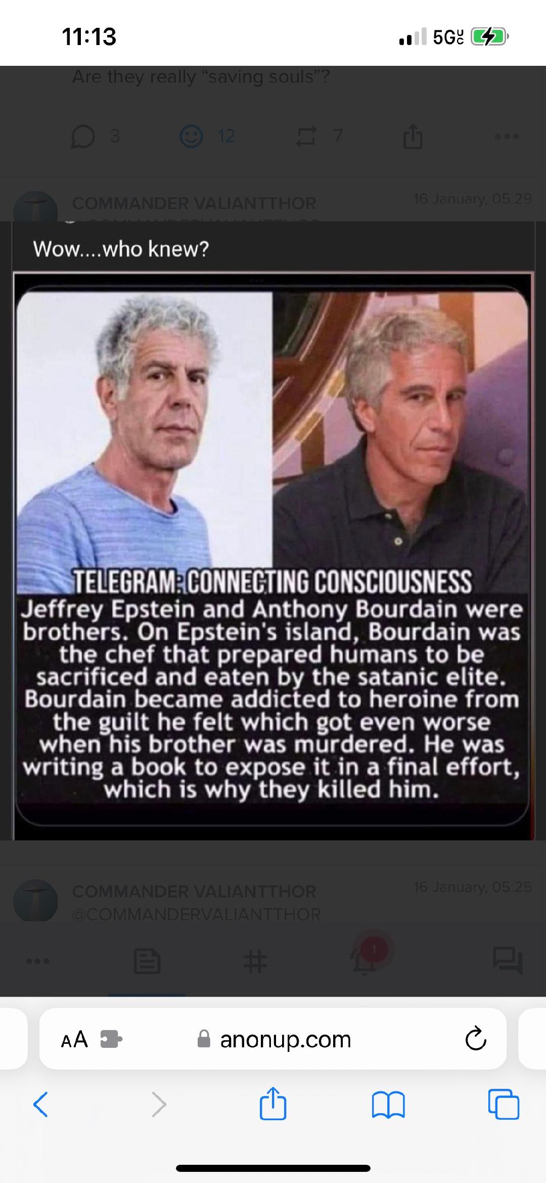 Jeffrey Epstein & Anthony Bourdain Are Brothers - Do You See Where This ...