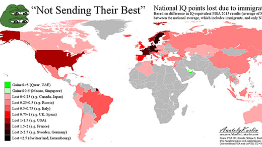 Reader: "Not Sending Their Best": World Map of IQ Drop Due to ...