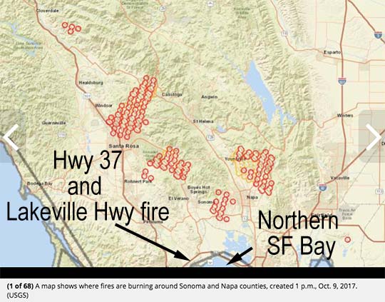 Large fire is affecting Bay Area traffic along Highway 37, while Marin ...
