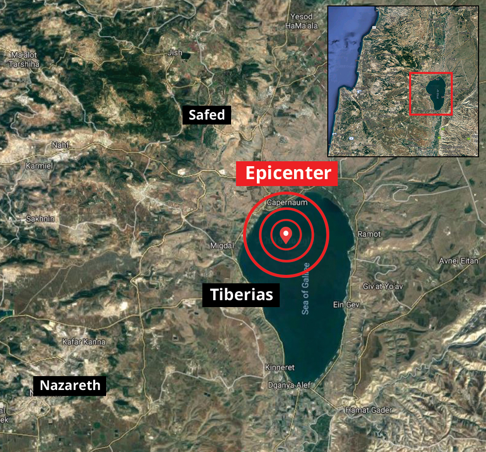BIGGEST EARTHQUAKE CENTERED IN ISRAEL IN 14 YEARS...